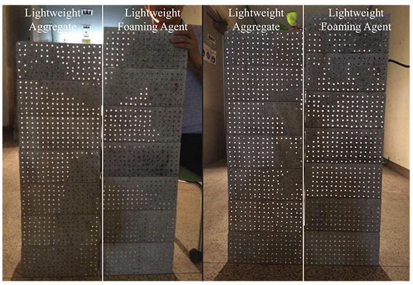 Light Transmitting Lightweight Concrete with Transparent Plastic Bar