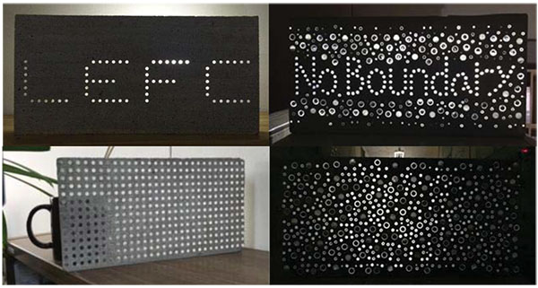 Light Transmitting Lightweight Concrete with Transparent Plastic Bar