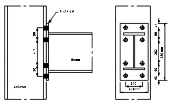 Behavior of Extended End-Plate Steel Beam to Column Connections